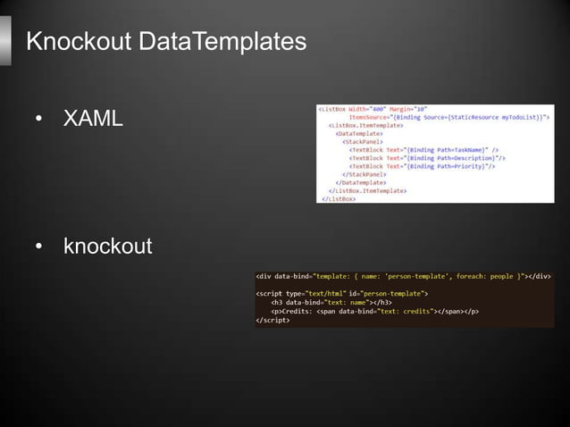 Mvvm knockout vs angular | PPT