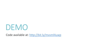 MVVM Light for UWP | PPT