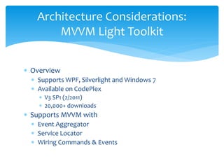 MVVM Light Toolkit Works Great, Less Complicated | PPT