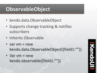 MVVM & Validation with Kendo UI | PPTX