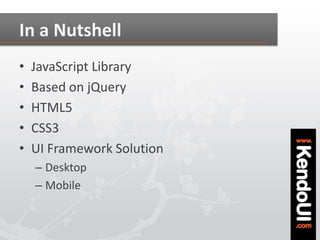 MVVM & Validation with Kendo UI | PPTX