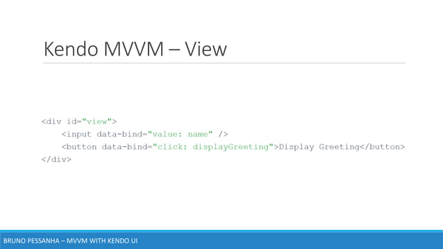 MVVM with Kendo UI | PPT