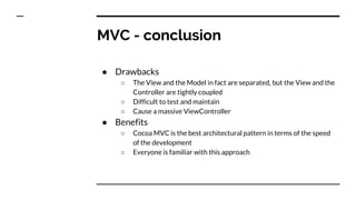 MVx patterns in iOS (MVC, MVP, MVVM) | PPT