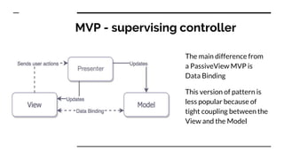 MVx patterns in iOS (MVC, MVP, MVVM) | PPTX