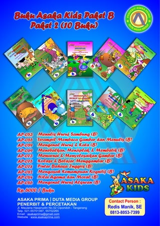 Penerbit asaka prima katalog buku paud tk web (10 buku per paket ) | PDF