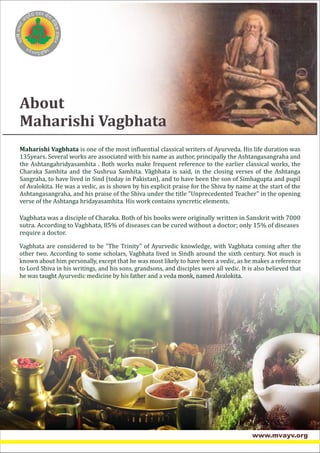 MAHARISHI VAGBHATA AYURVEDA YOGA & SHAIKSHIK SANSTHAN | PDF