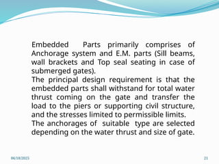 Design of hydro mechanical Radial gates. | PPTX
