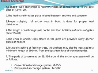 Design of hydro mechanical Radial gates. | PPTX