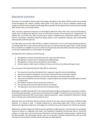 Symantec Data Loss Prevention - Technical Proposal (General) | DOCX