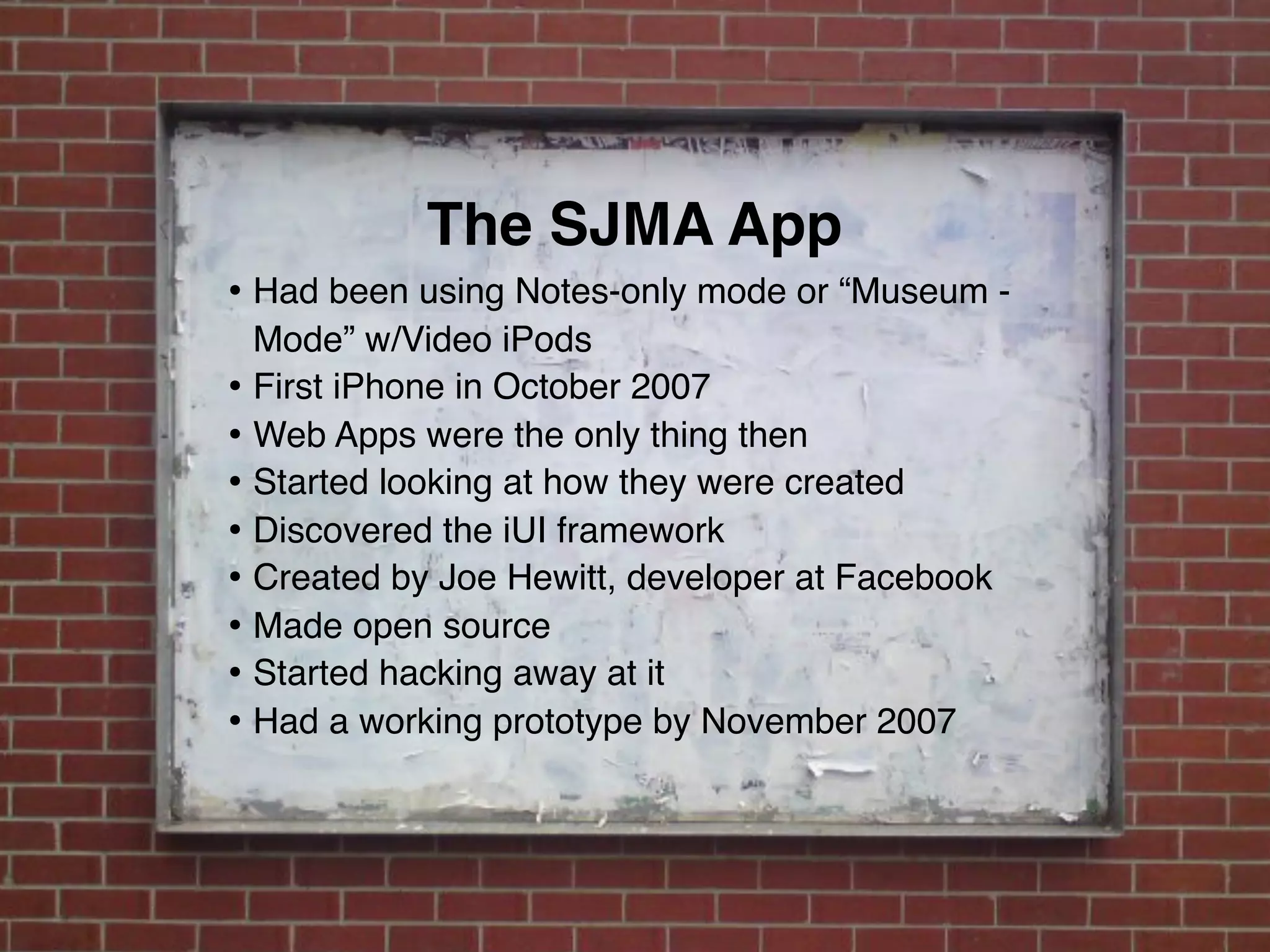 Coding - iPhone Frameworks for Museum Tours | PPT