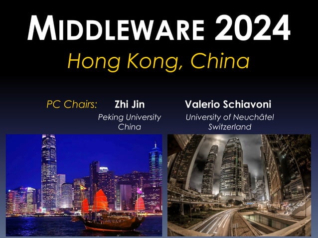 ACM Middleware 2024 PC Chairs Opening Remarks | PPT