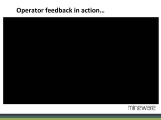Real time shovel payload feedback for improved productivity, MineWare | PPT