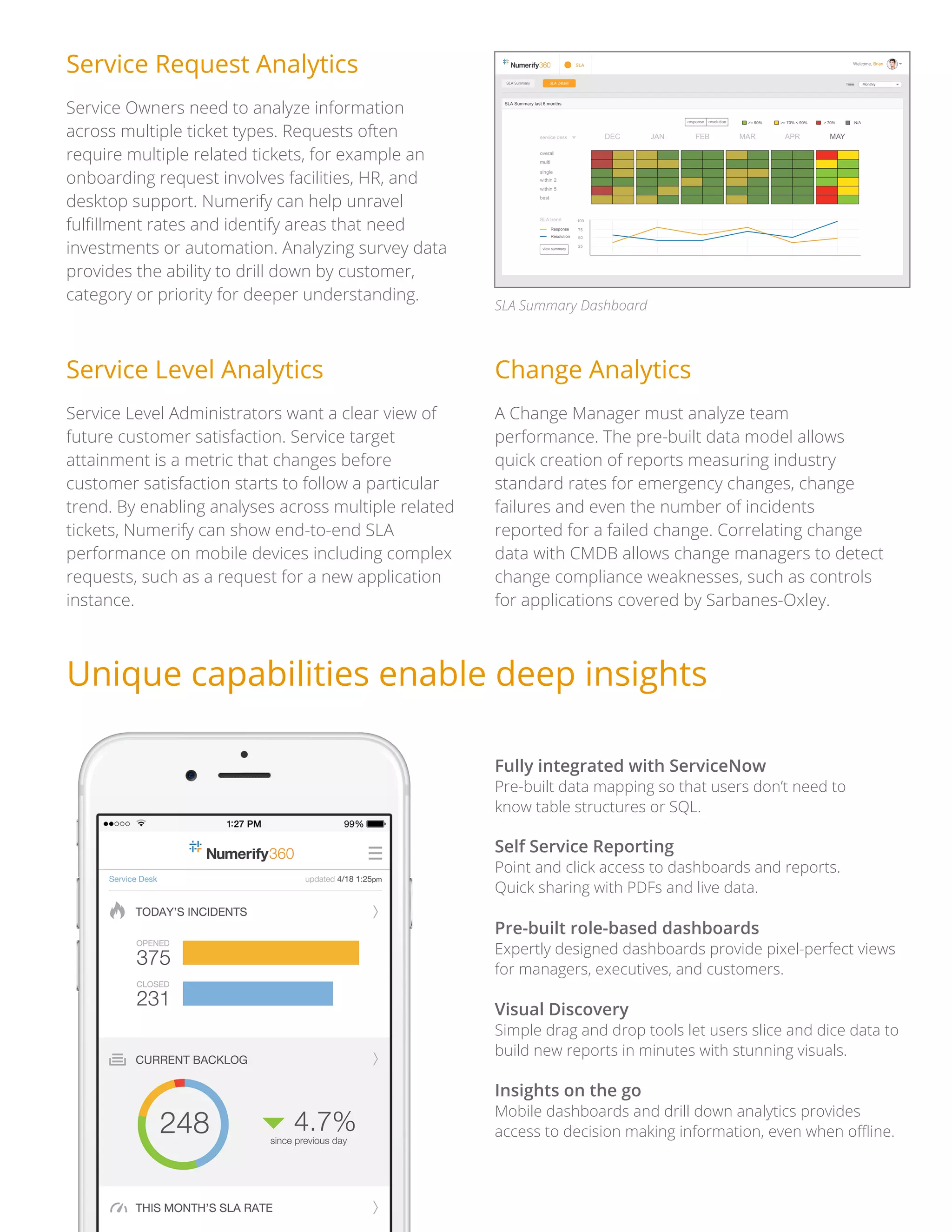 Numerify IT Service Analytics for ServiceNow | PDF
