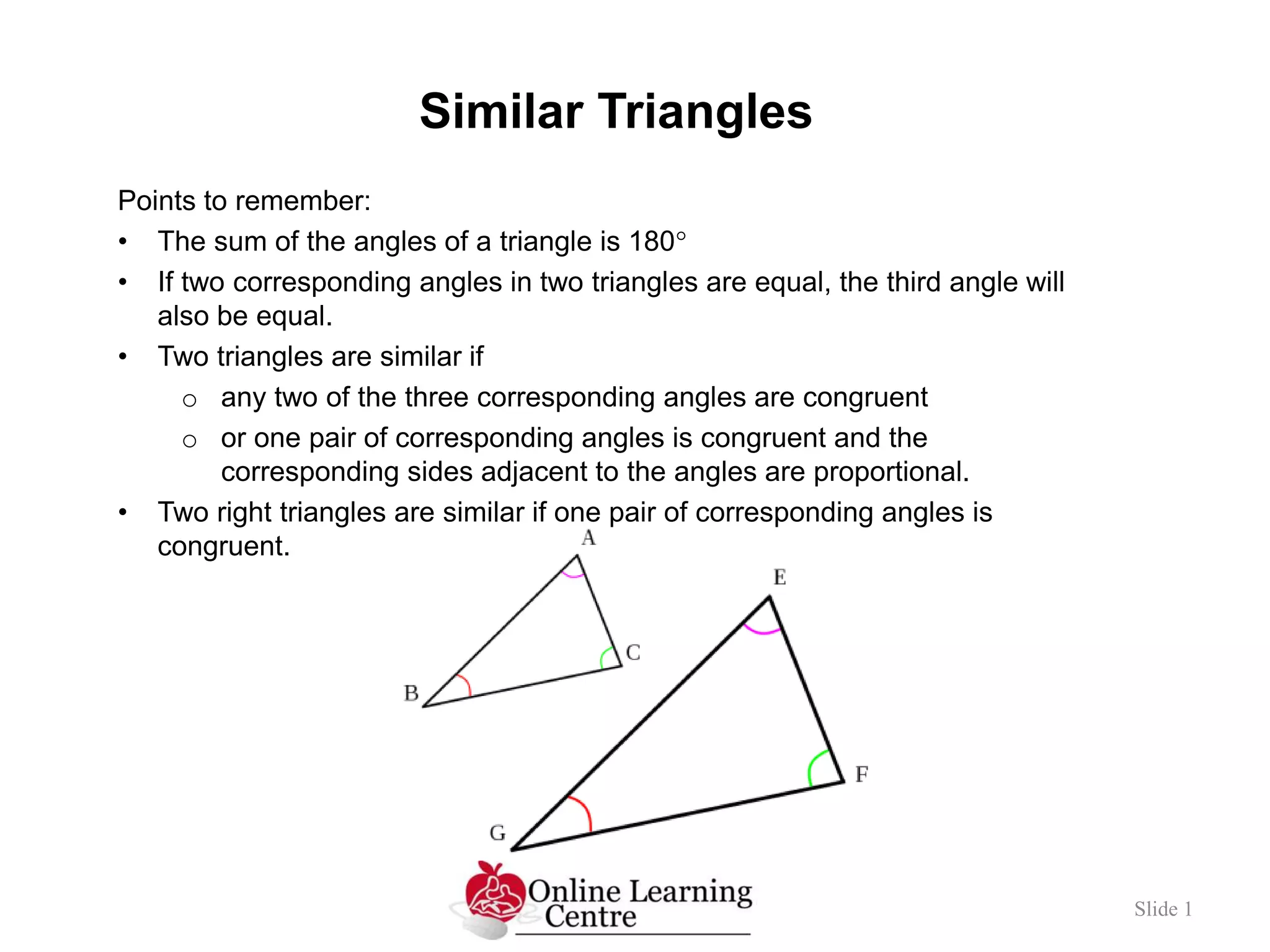 MWA 10 6.4 Similar Triangles | PPTX