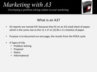 Marketing with A3 Overview | PPT