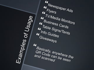 MwACE QR Codes | PPTX | Computing | Technology & Computing