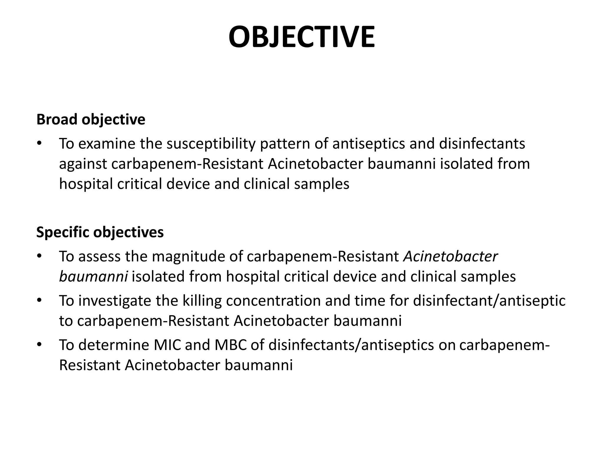 ACINETOBACTER ISOLATES | PPTX