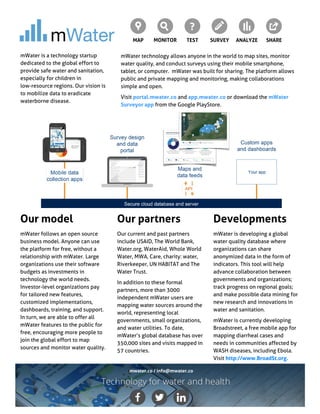 mWater 1 pager | PDF