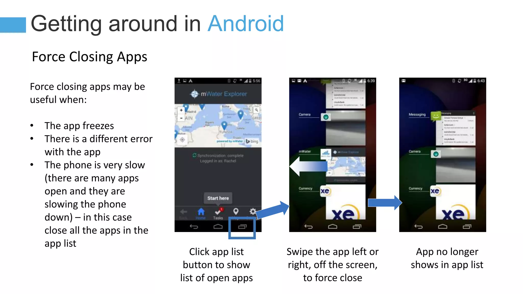 mWater training package 1: Android Basics | PPTX
