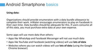 mWater training package 1: Android Basics | PPTX