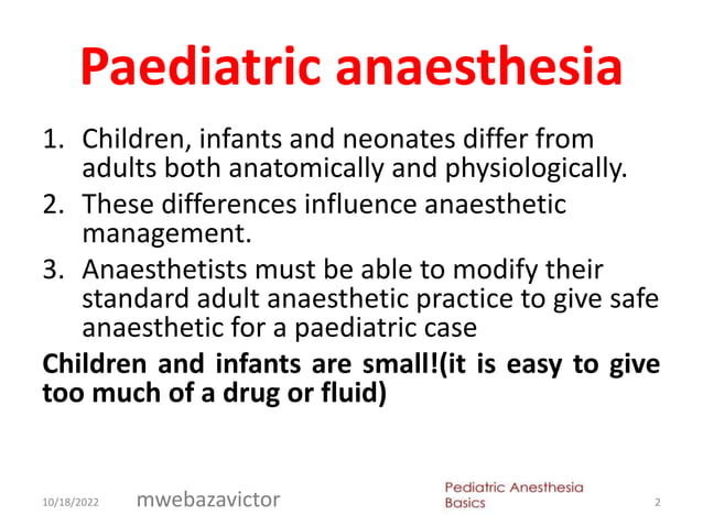 MWEBAZA VICTOR - paediatric Anaesthesia.pptx