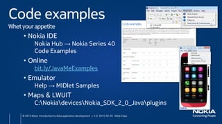 MWC/ADC 2013 Introduction to Asha application development | PPT