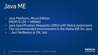 MWC/ADC 2013 Introduction to Asha application development | PPT