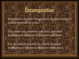 Abrasion, Cavitation, Corrossion and Decomposition-Caused by Water | PPT