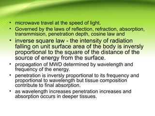 Microwave Diathermy (MWD) updated ppt electrotherapy | PPT