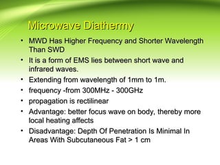 Microwave Diathermy (MWD) updated ppt electrotherapy | PPT