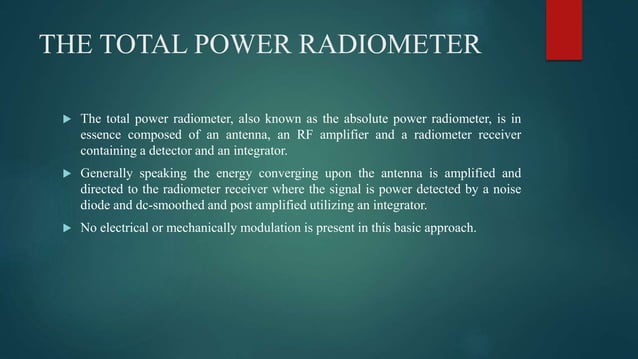 RADIOMETER AND BASICS OF SATELLITE COMMUNICATION SYSTEMS | PPT
