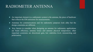 RADIOMETER AND BASICS OF SATELLITE COMMUNICATION SYSTEMS | PPT
