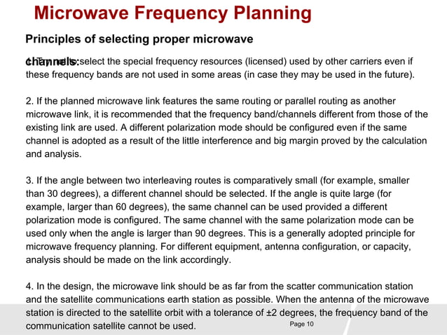 Mw frequency planning | PDF