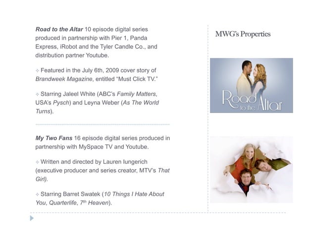 MWG Overview (.pdf) | PPT