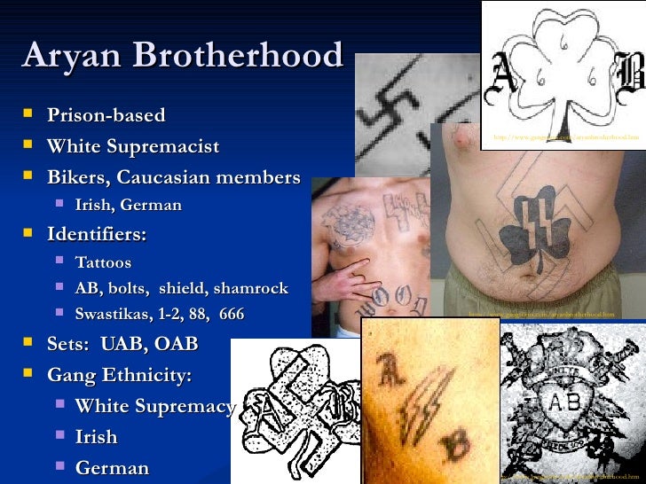 Aryan Brotherhood Gang Signs Aryan Brotherhood
