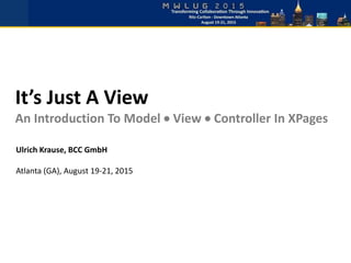 MWLUG 2015 - An Introduction to MVC | PPT