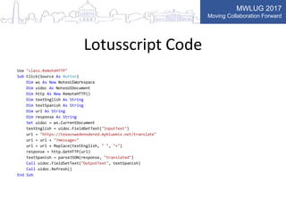 MWLUG 2017 - Elementary! | PPT