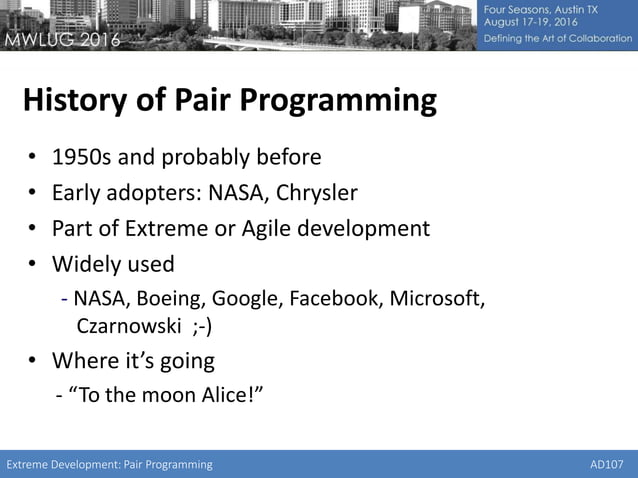 Extreme Development: Pair Programming | PPT