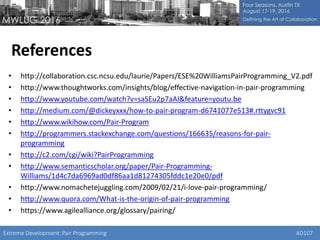 Extreme Development: Pair Programming | PPT