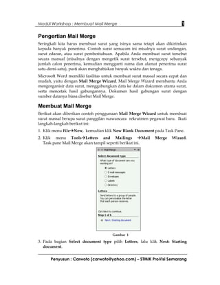 Membuat Mail Merge dengan Microsoft Word | PDF