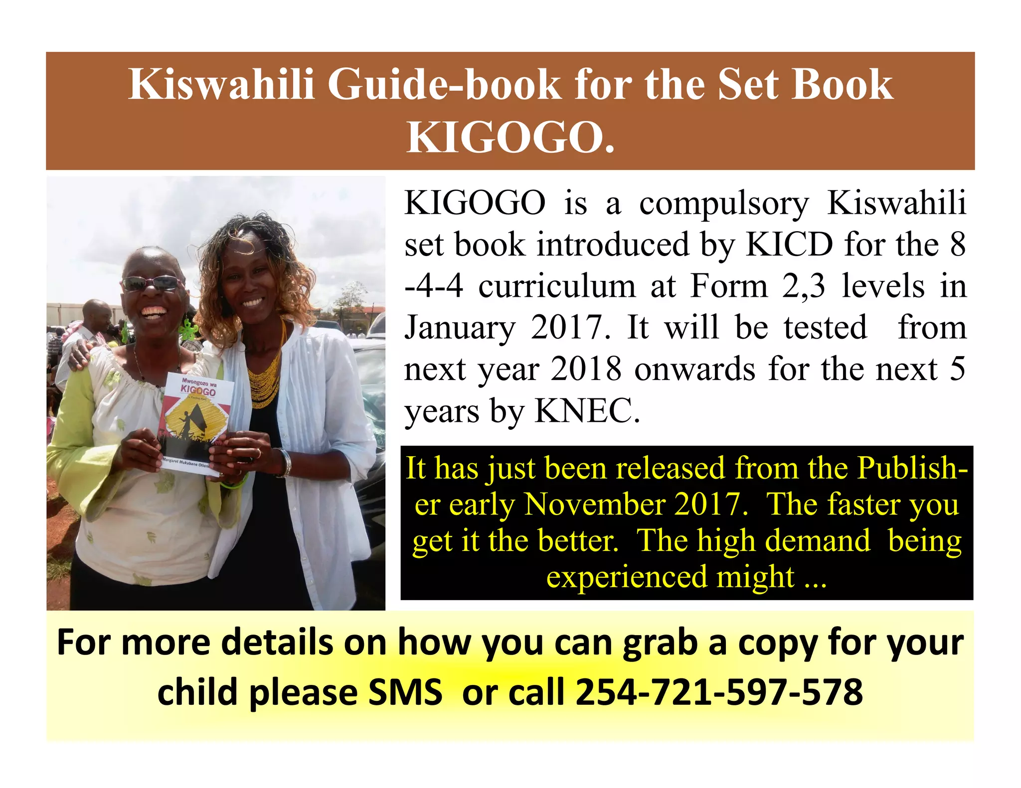 Mwongozo Wa Kigogo Kiswahili Set Book Guide | PDF