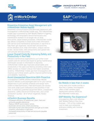 Innovapptive's Mobile Work Order Solution | PDF