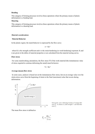 BASIC MECHANICAL WORKING PROCESSES /METAL FORMING | PDF