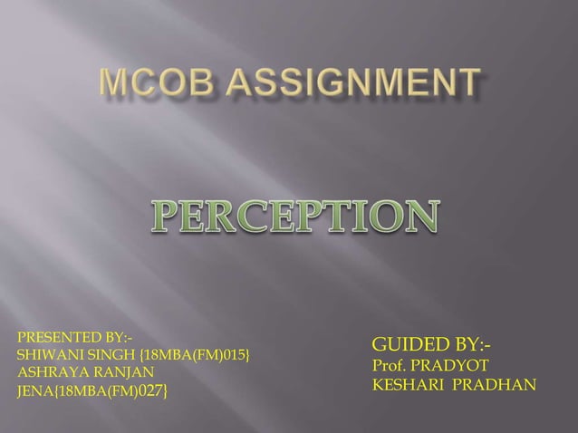 Mcob perception | PPT