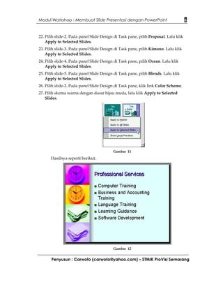 Modul Workshop Membuat Presentasi dengan PowerPoint | PDF