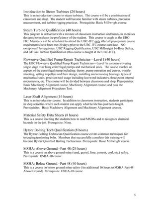 Qualified Millwright | DOC | Secondary Education | Education