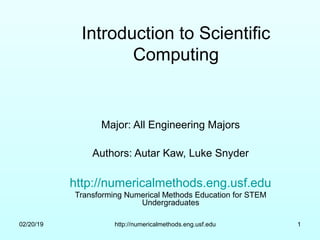 introduction to scientific computing | PPT