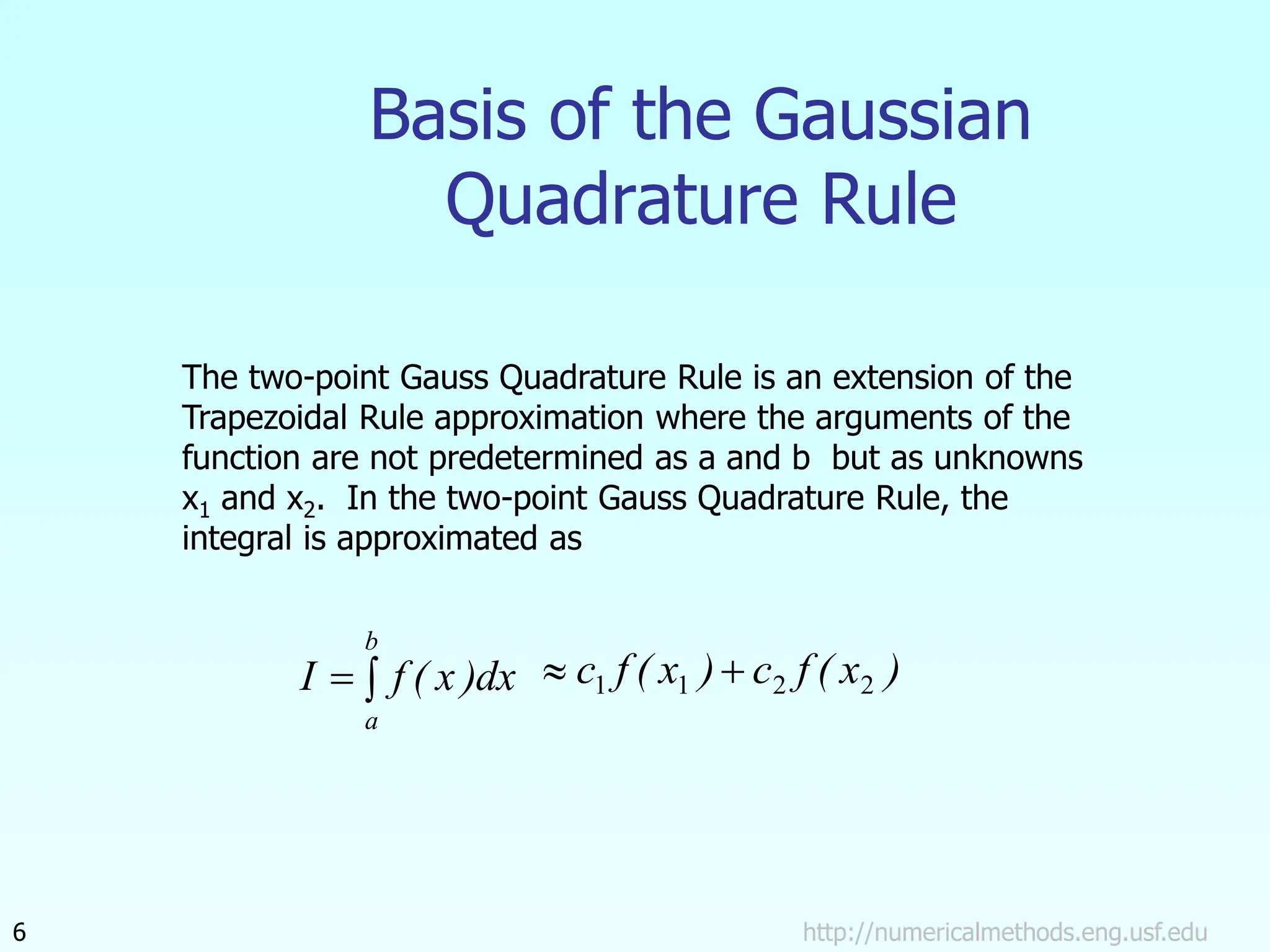 The Gregory Gauss Quadrature formula for beginners | PPT
