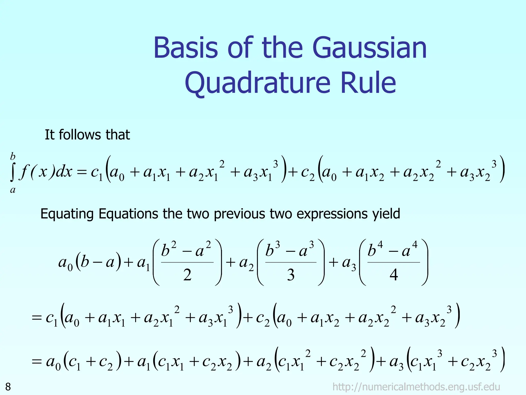 The Gregory Gauss Quadrature formula for beginners | PPT