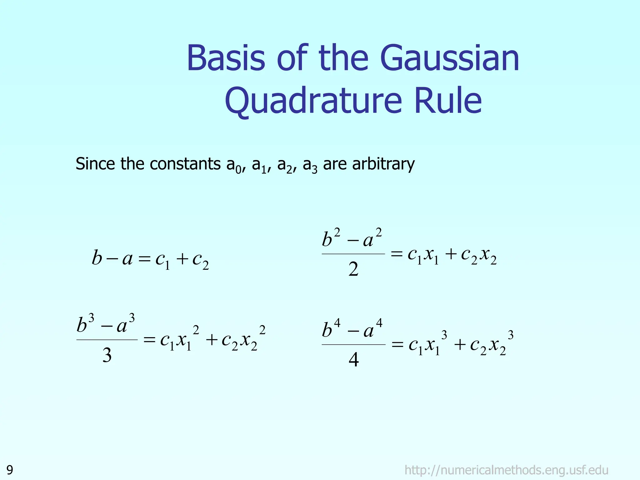 The Gregory Gauss Quadrature formula for beginners | PPT